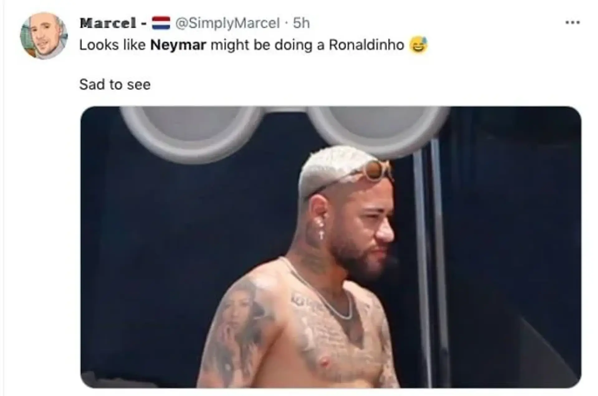 Neymar shocks fans with his physique after being caught on camera in ...