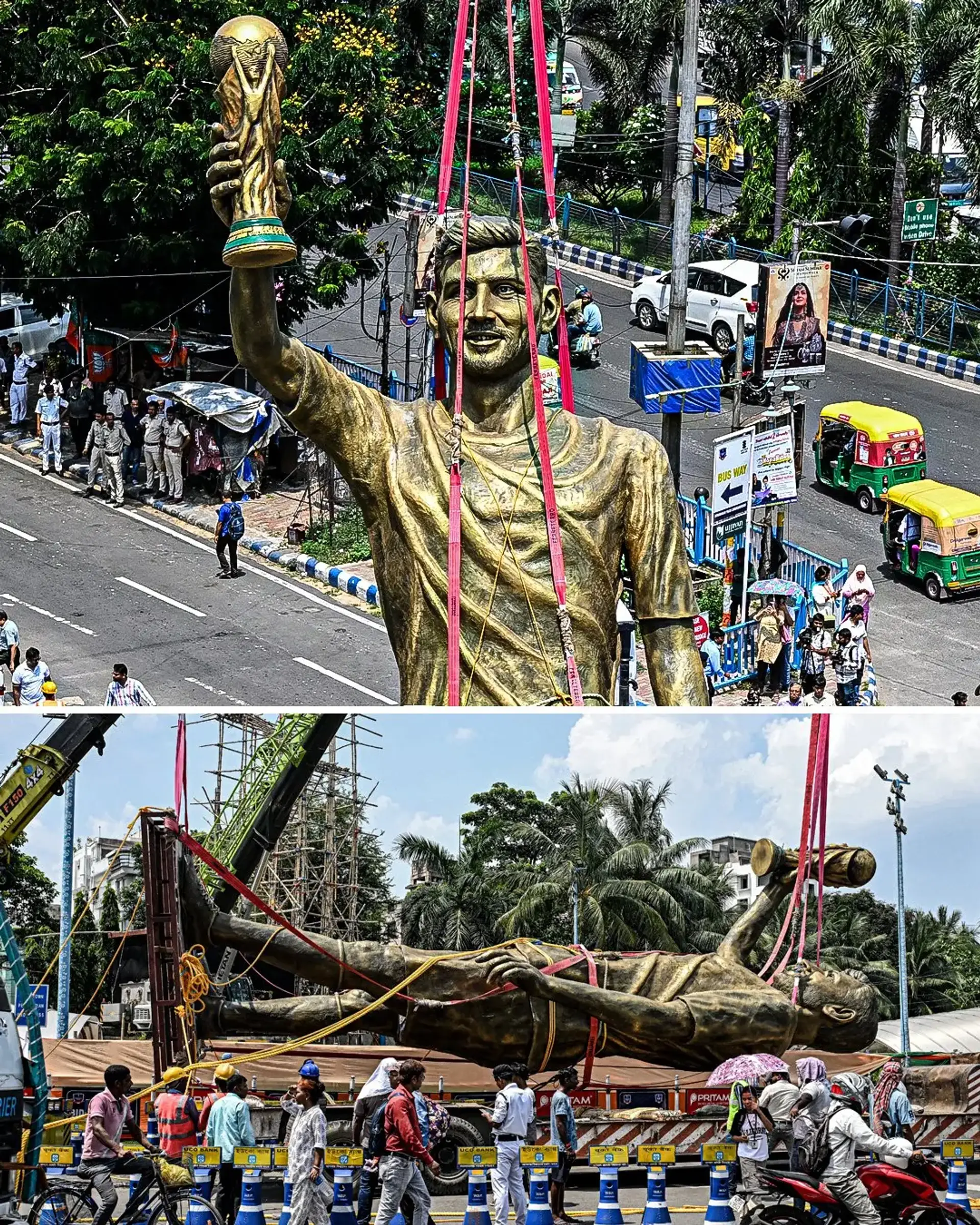 70-foot Lionel Messi statue in India removed by authorities just six ...