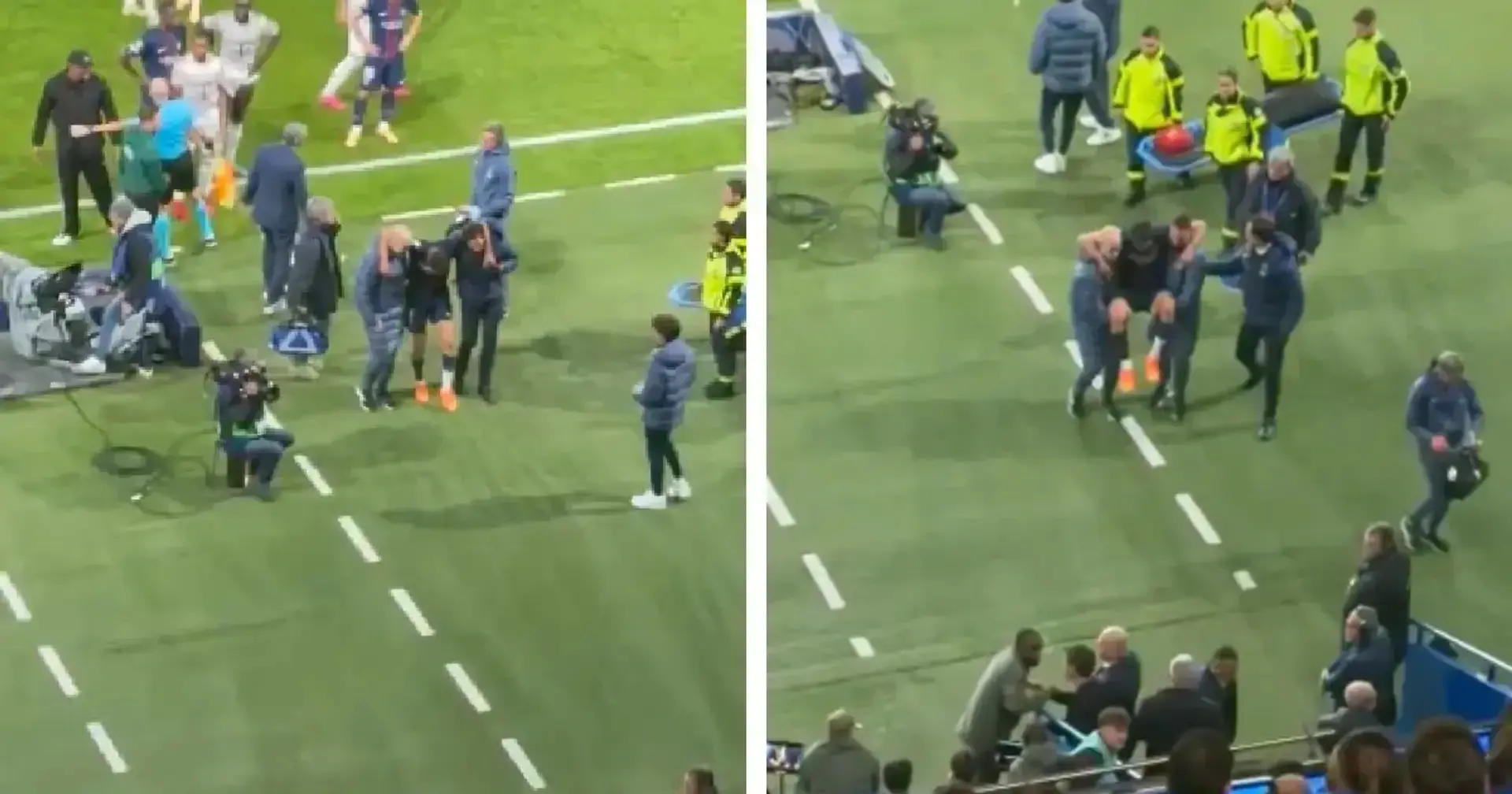 Heartbreaking scenes: Achraf Hakimi struggles to stand on one leg and ...