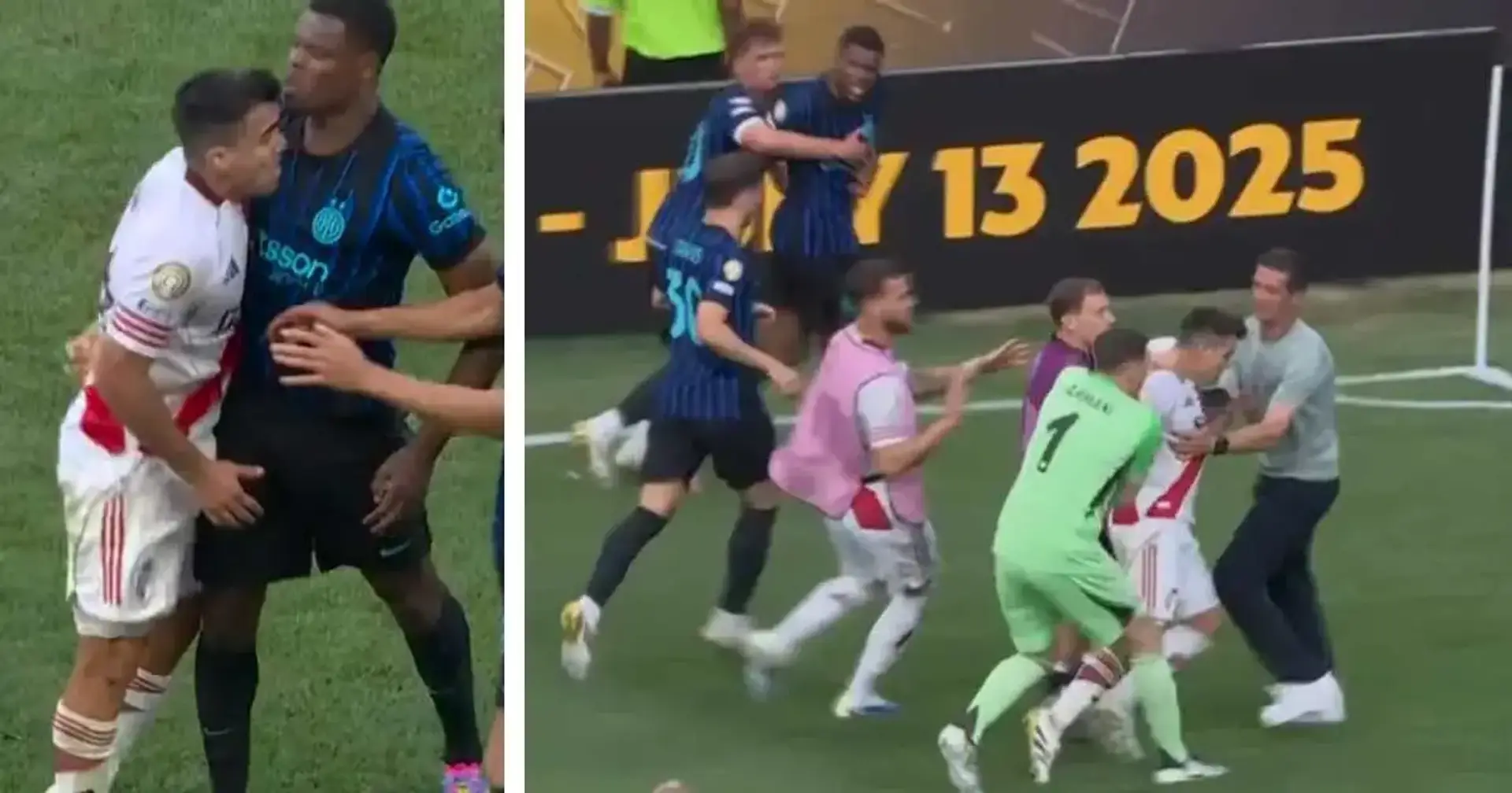 Rissa sfiorata nel finale di Inter-River Plate! Acuña perde la testa ...