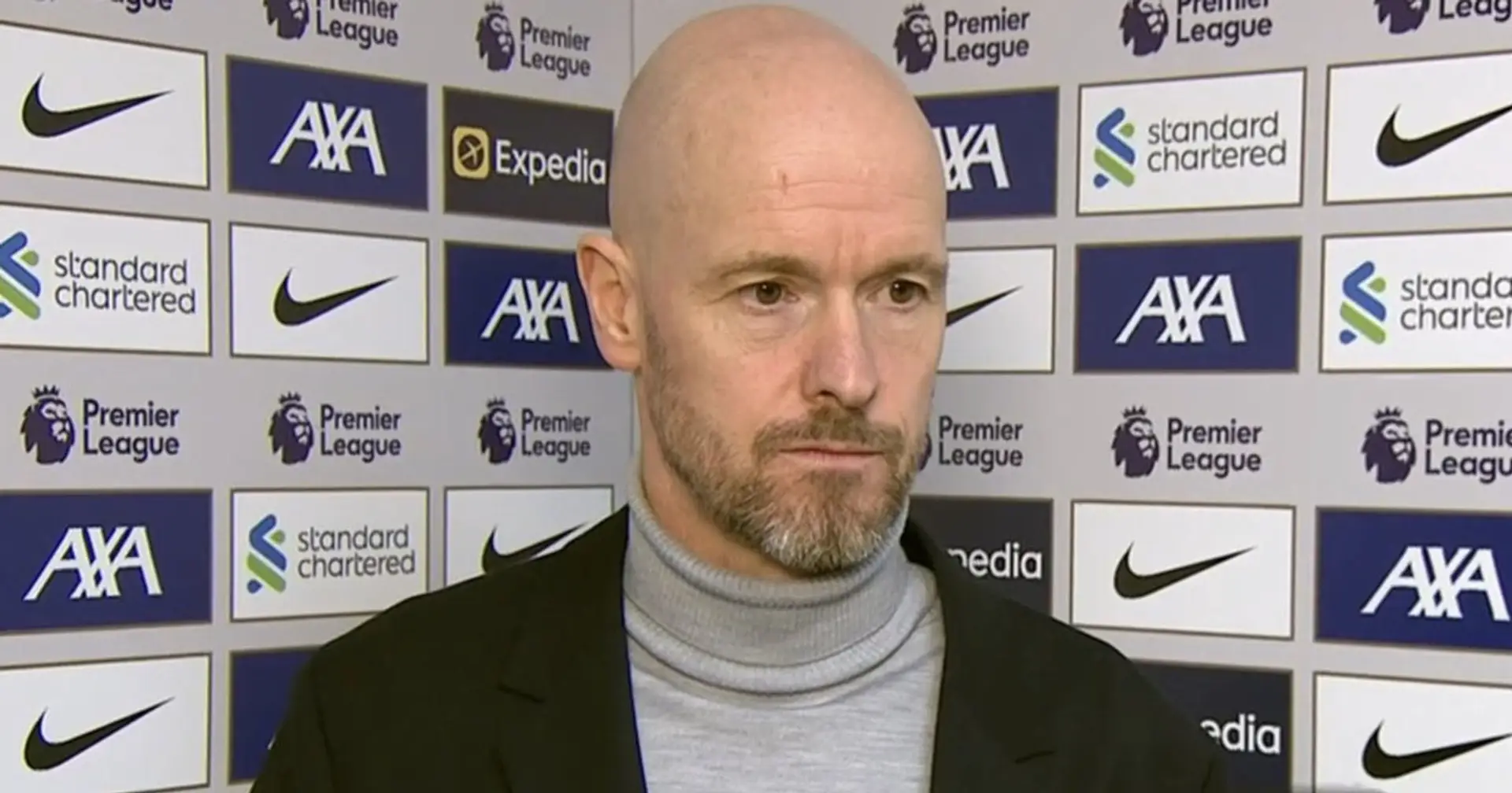 Ten Hag: We have shown in the past we can bounce back from such defeats ...