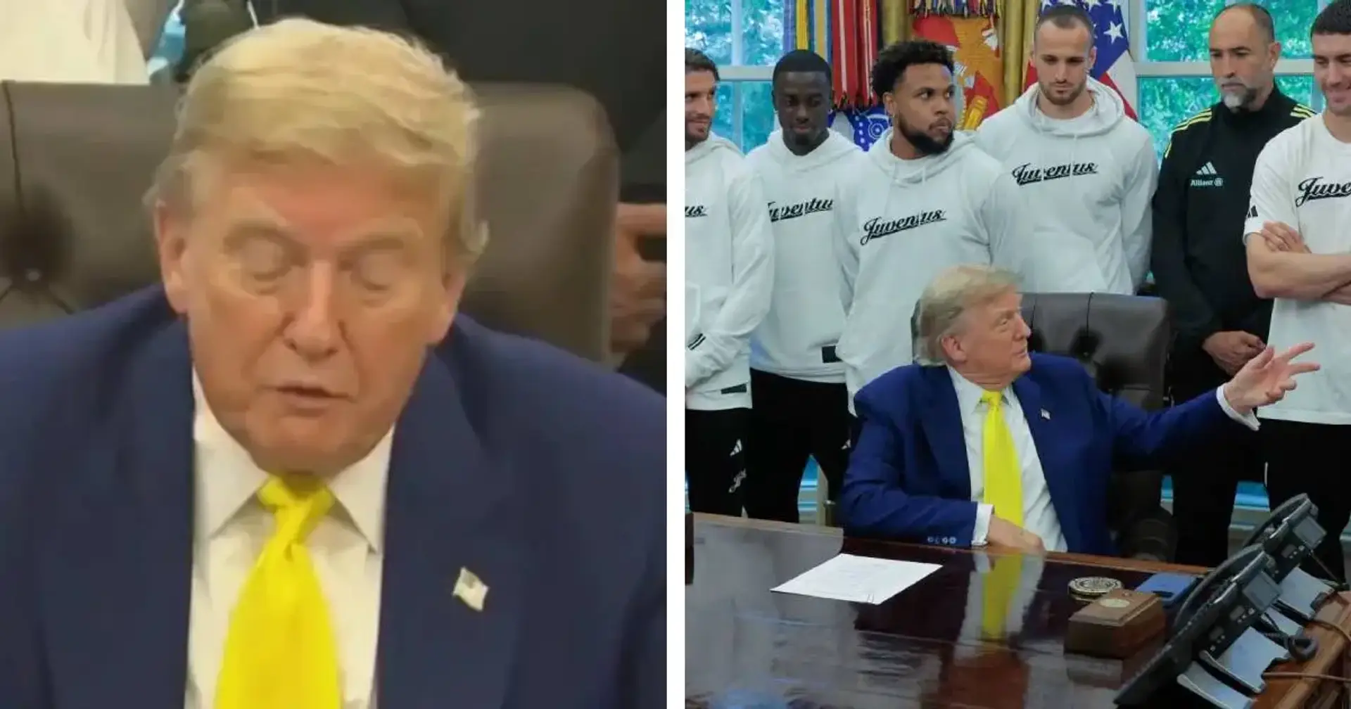 🤯 Donald Trump discusses Iran-Israel war — with Juventus players ...