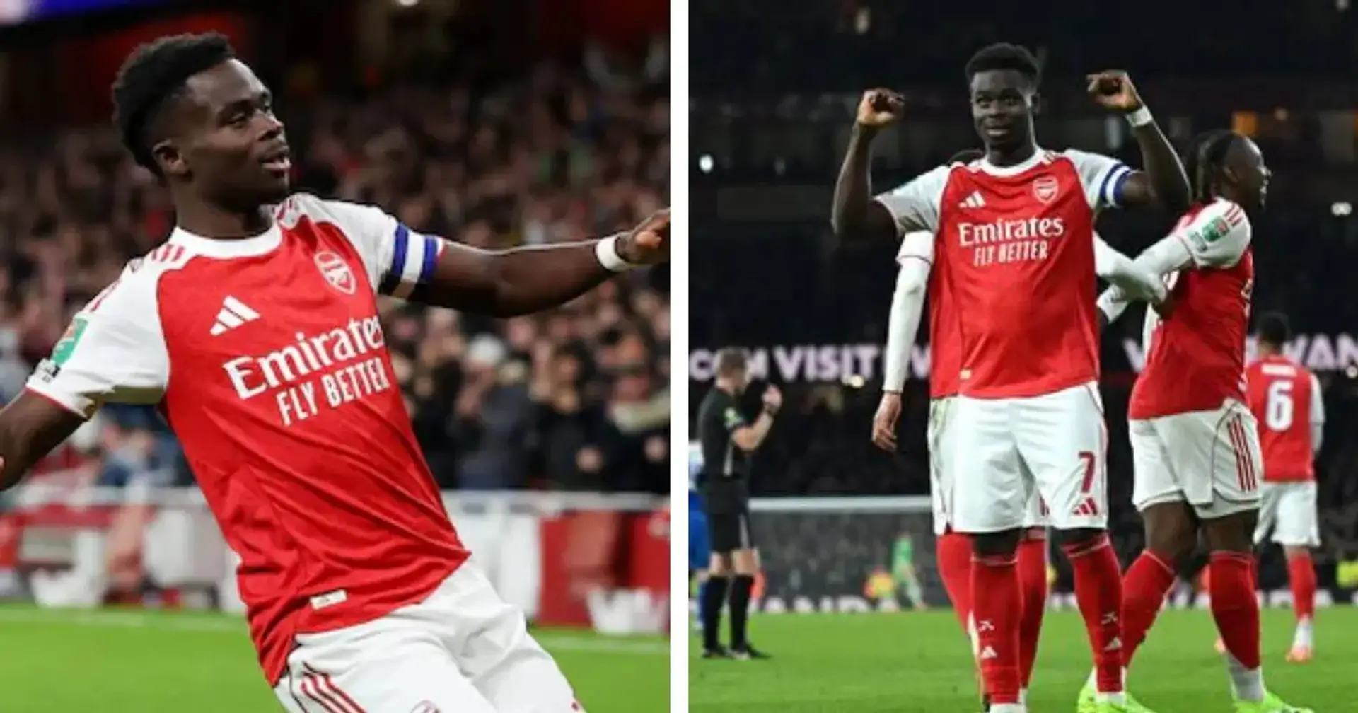 On fire! Bukayo Saka nails perfect finish to see Arsenal through to ...