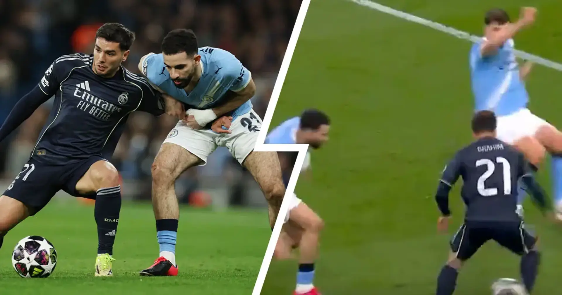 Joga Bonito style: Brahim Diaz leaves Man City defender Ruben Dias on ...