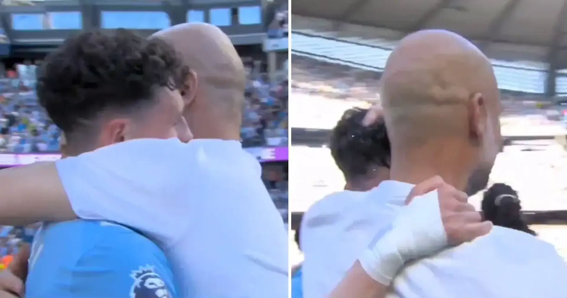 Pep Guardiola’s quiet embrace of Phil Foden at full time - spotted ...