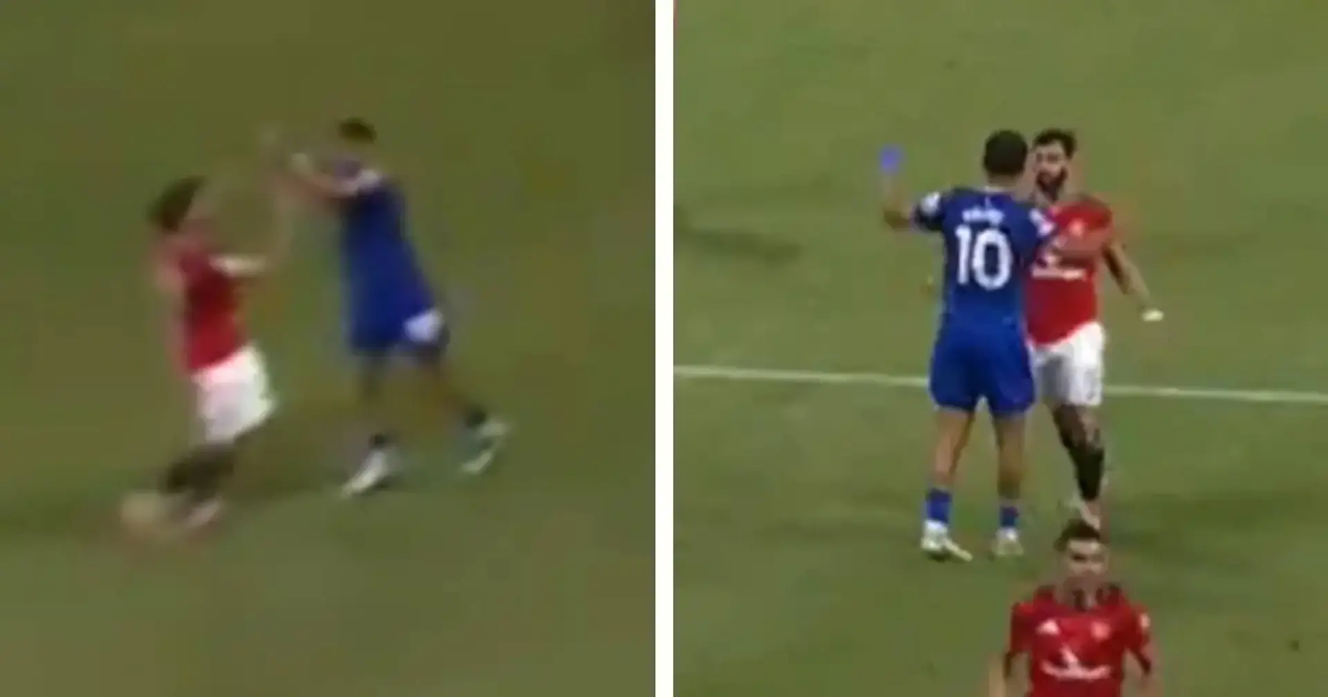 Bruno Fernandes and Ndiaye's bizarre tussle lead to Everton equaliser ...