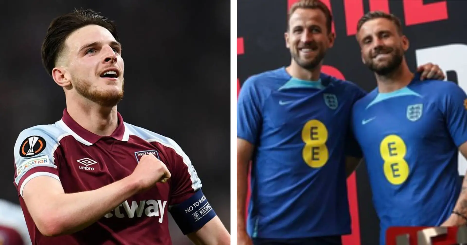 Luke Shaw posts cheeky transfer message for Harry Kane and Declan Rice ...