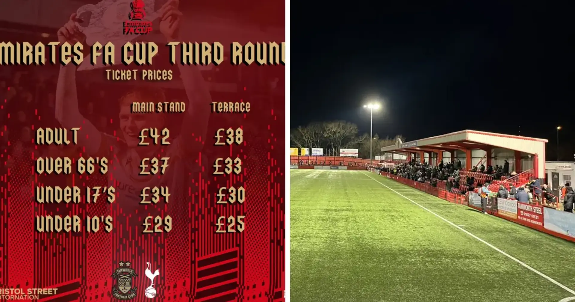 Tamworth Fixtures & Results, Schedule