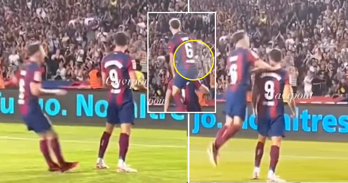 La célébration impressionnante du but de Gavi contre le Betis filmée ...