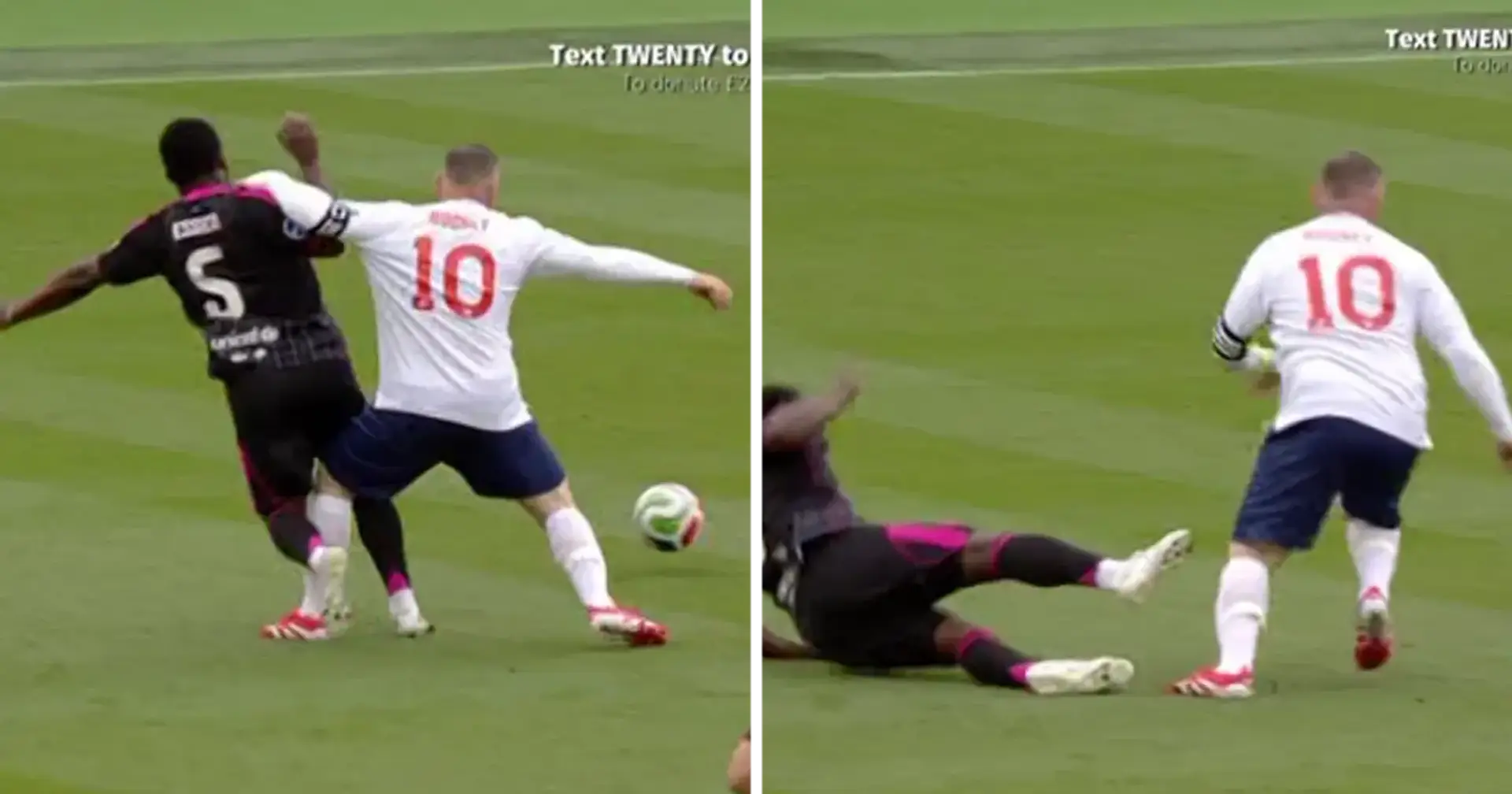 Like in good old days: Wayne Rooney starts Soccer Aid with early strong ...
