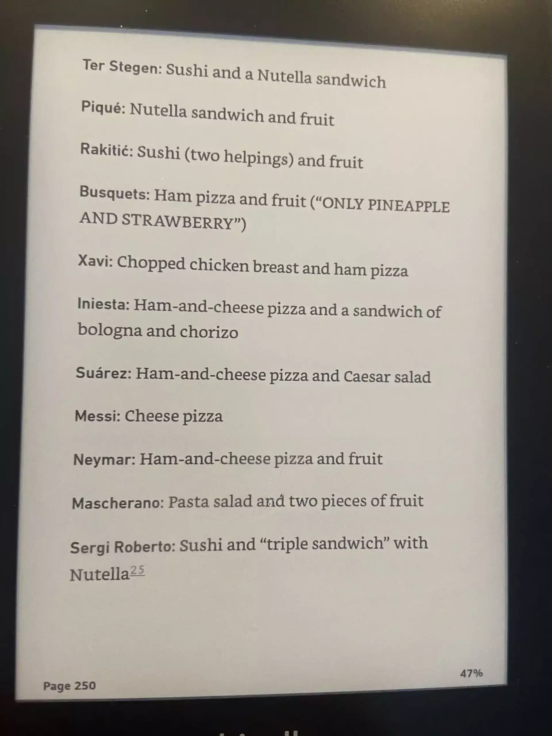 Lionel Messi's post-match meal from Barcelona's iconic 2014/15 season ...